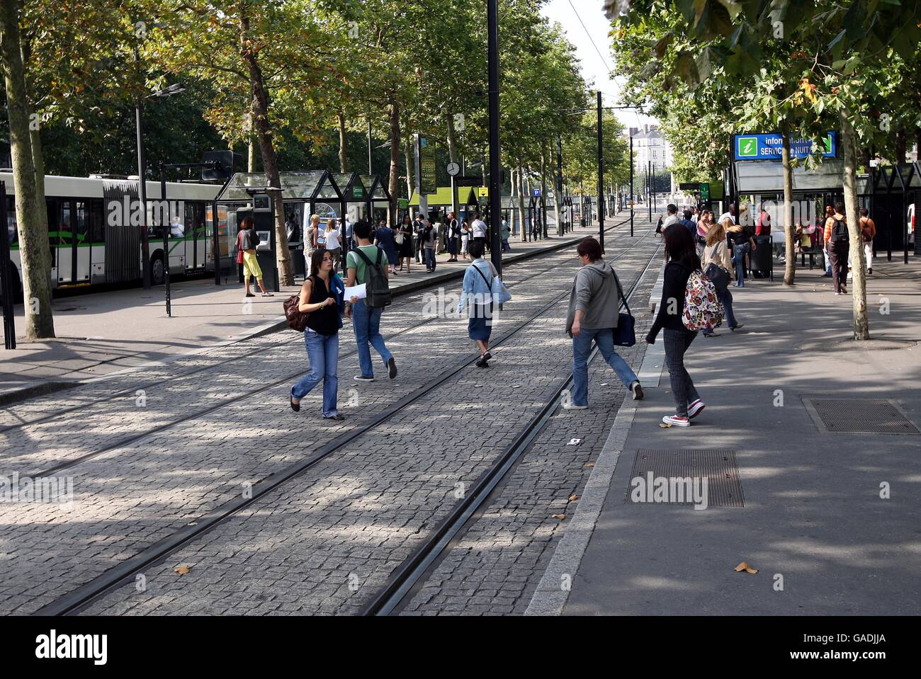 Urban tram system in cours franklin roosevelt hi-res stock photography ...