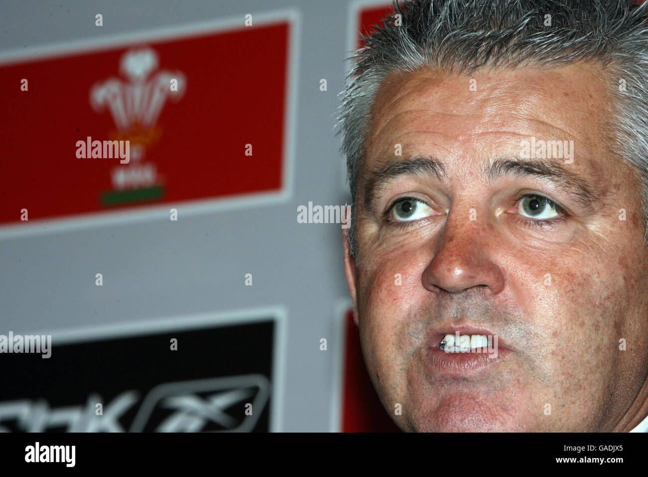 Warren Gatland is unveiled as the new Welsh Rugby Coach during a press ...