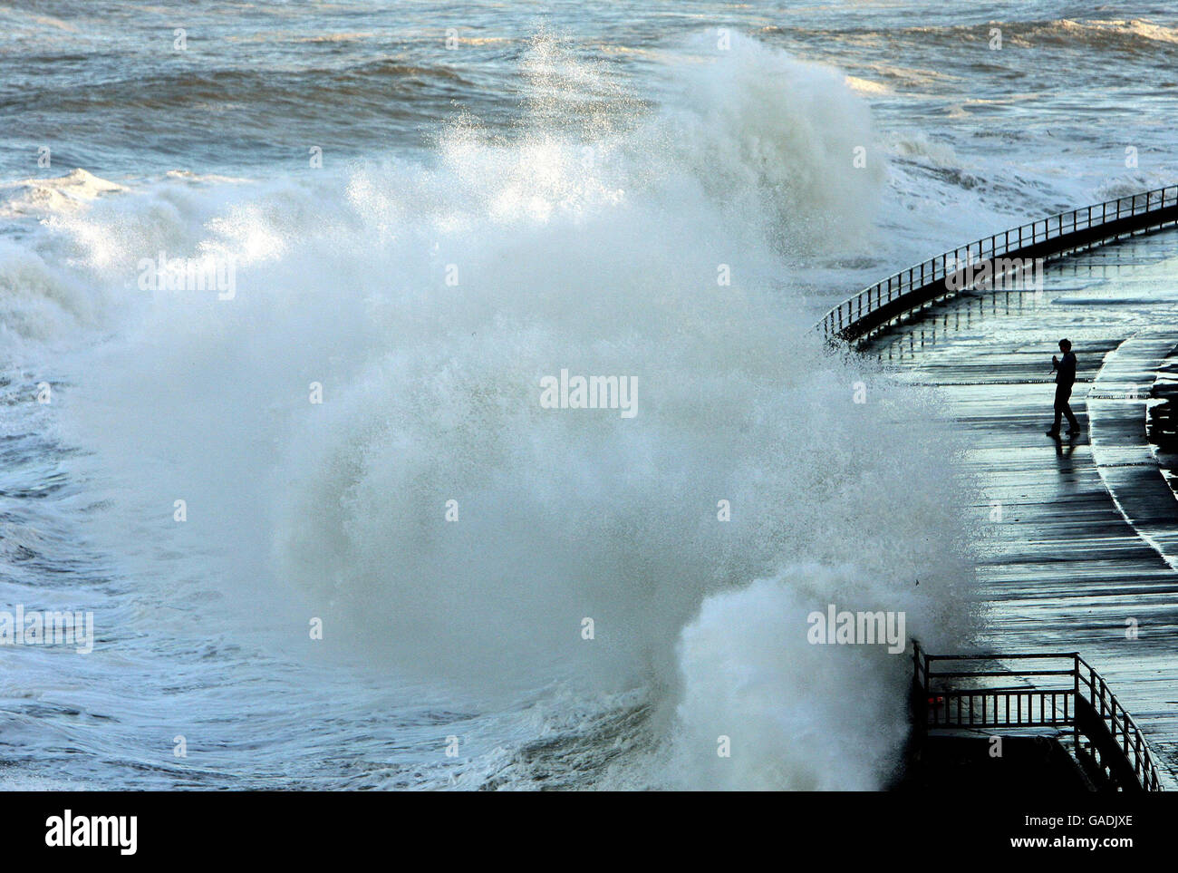 As the east of england is hit by tidal surge hi-res stock photography ...