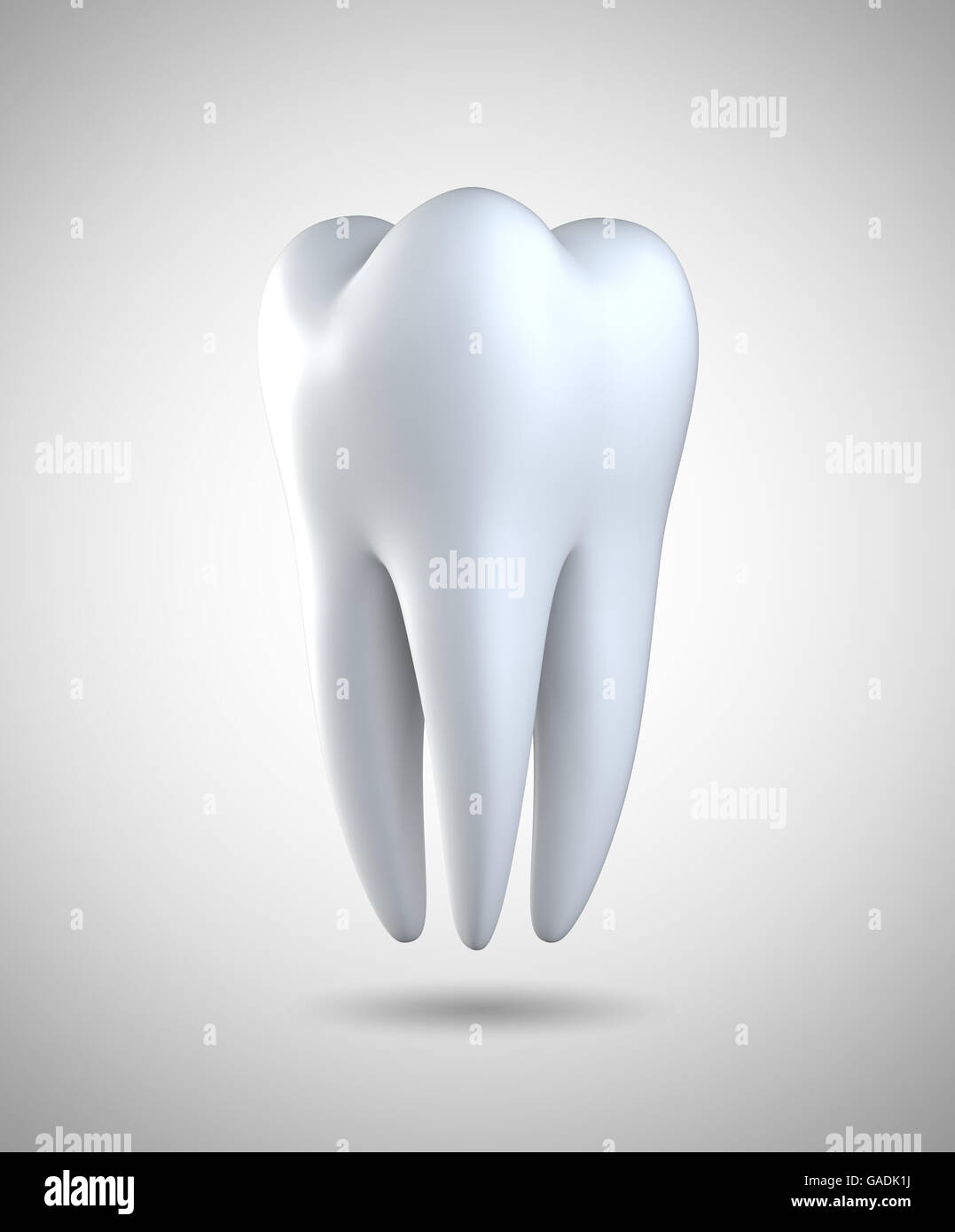 3D illustration of tooth on gray background, dental concept Stock Photo ...
