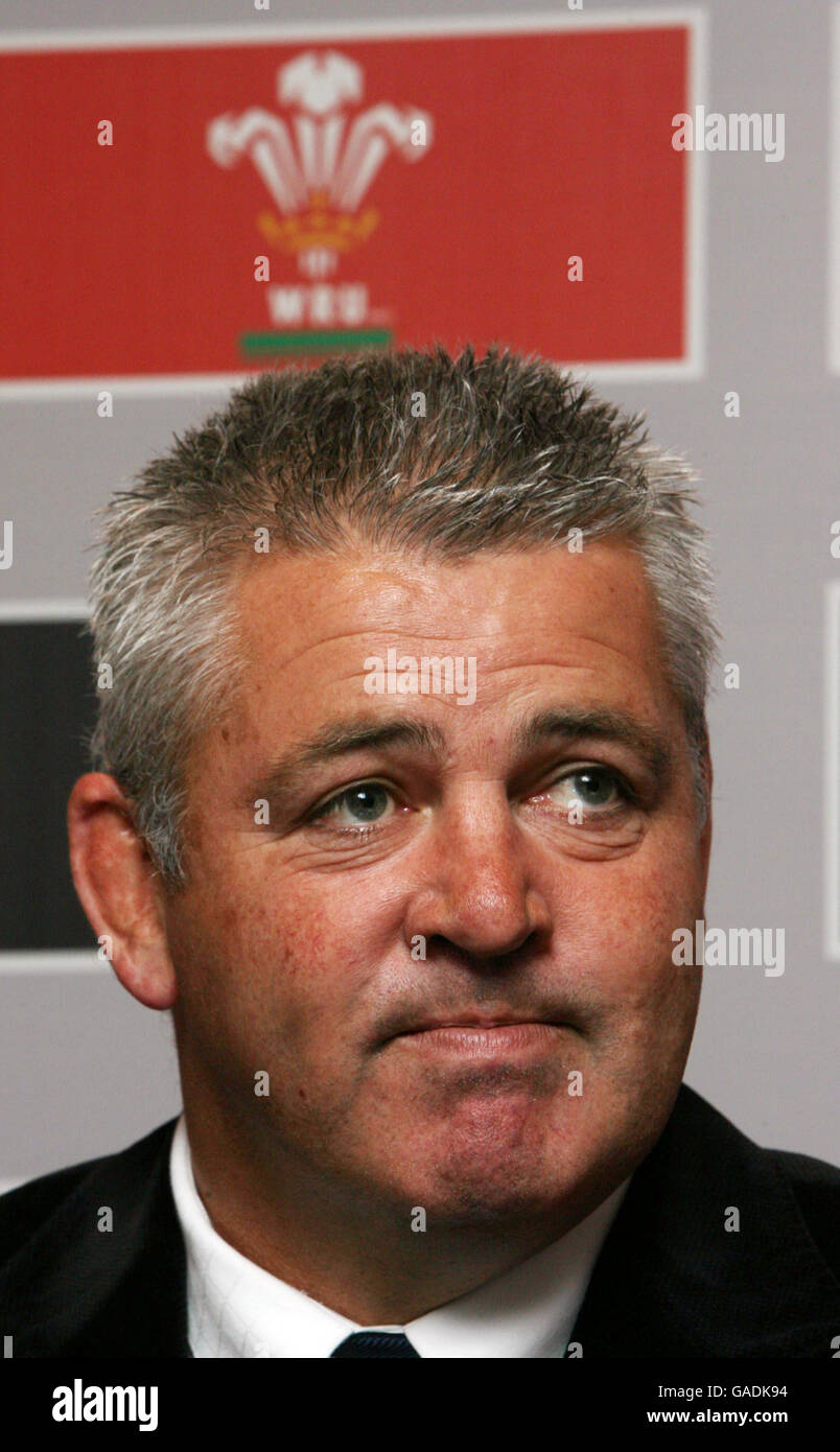Warren Gatland is unveiled as the new Welsh Rugby Coach during a press ...