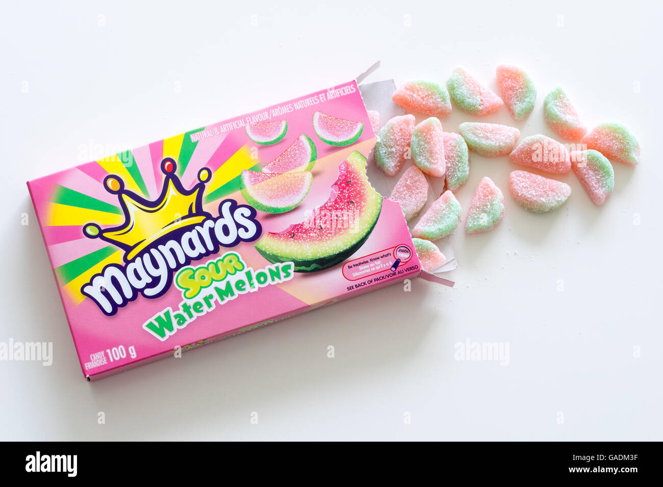 A box of Maynards Sour Watermelons candy. Canadian packaging shown Stock Photo Alamy