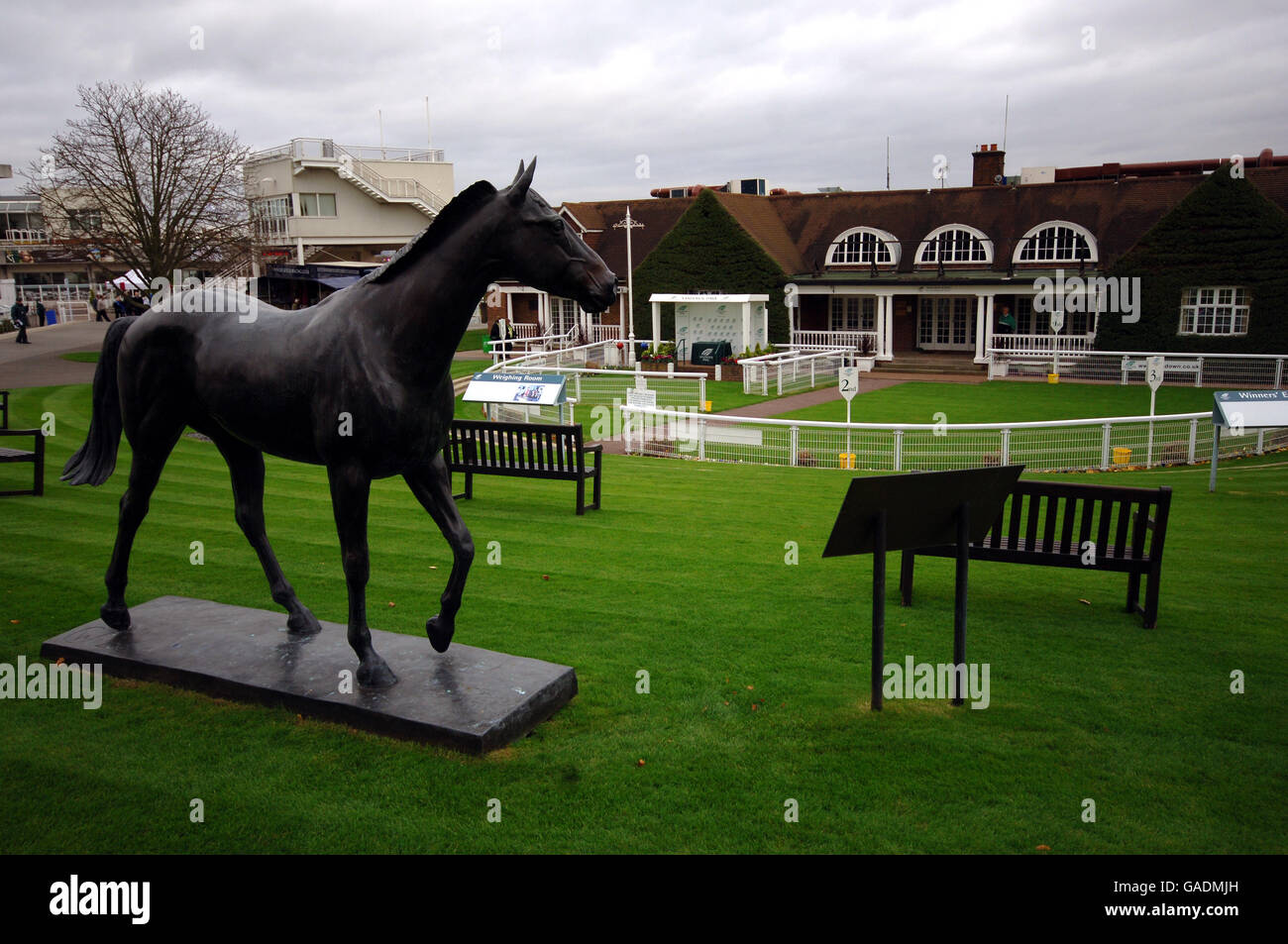 General view of the winners enclosure during Gentlemen's Day at Sandown ...