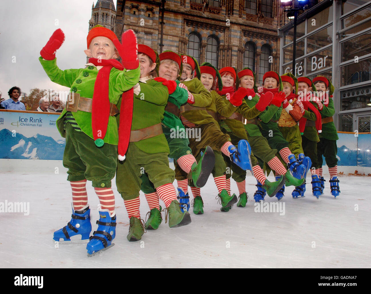 Santa's Elves ice skate ahead of the European Premiere of Fred Claus ...