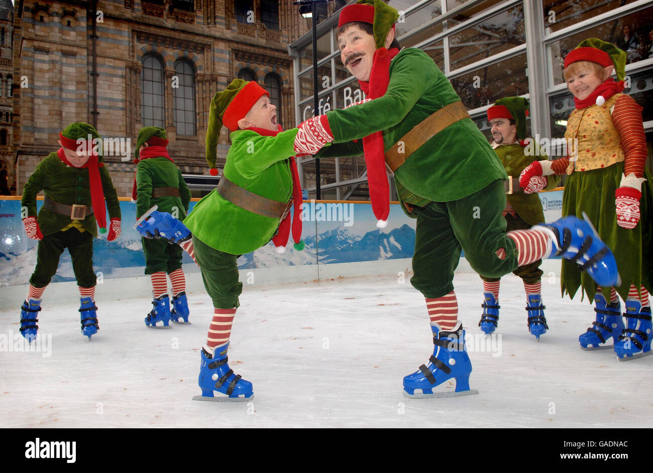 Santa's Elves ice skate ahead of the European Premiere of Fred Claus ...
