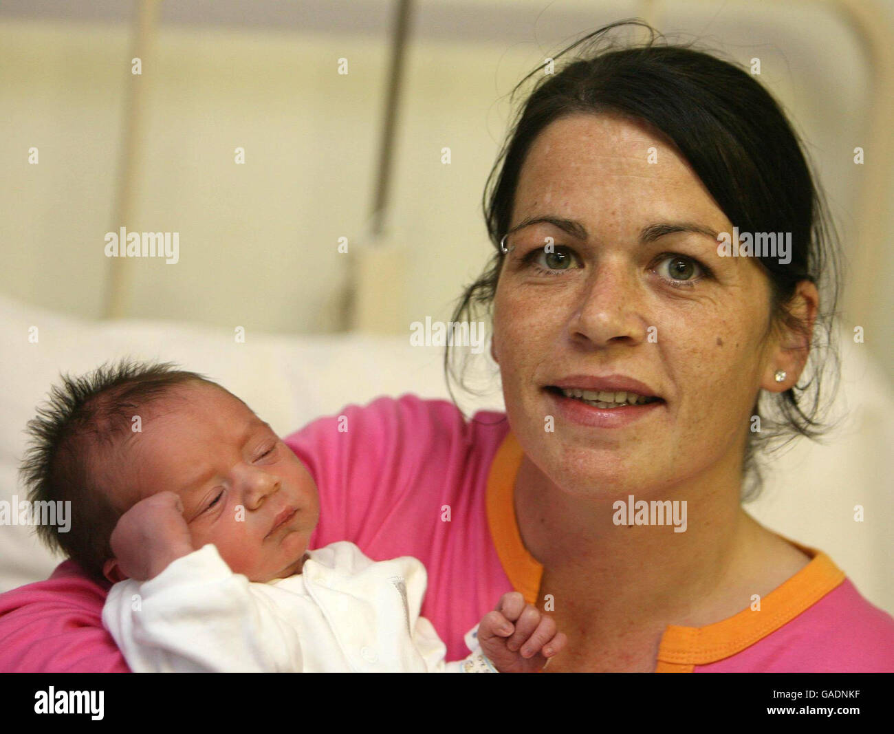 May Doyle and her son Tommy Joe who was delivered Dublin fire fighters ...