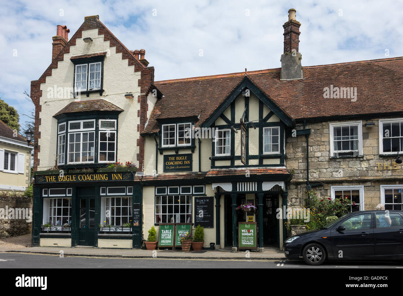 England, Hampshire, Isle of Wight, Yarmouth, Bugle Coaching Inn Stock ...