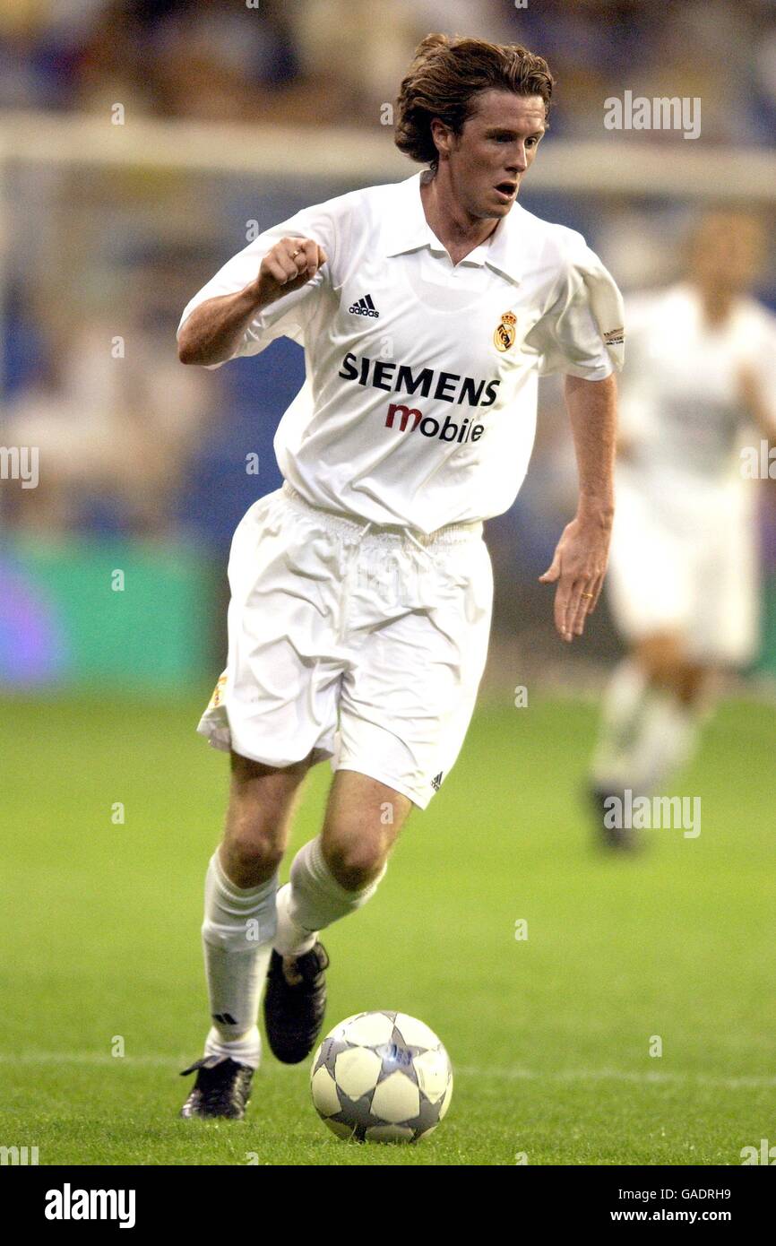 Real Madrid's Steve McManaman in action during the match against his ...
