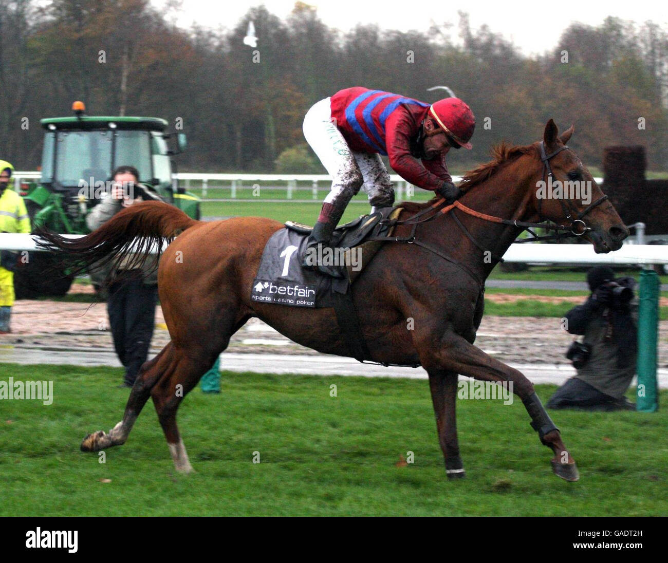 Racing haydock full length action winning riding rider jockey england ...