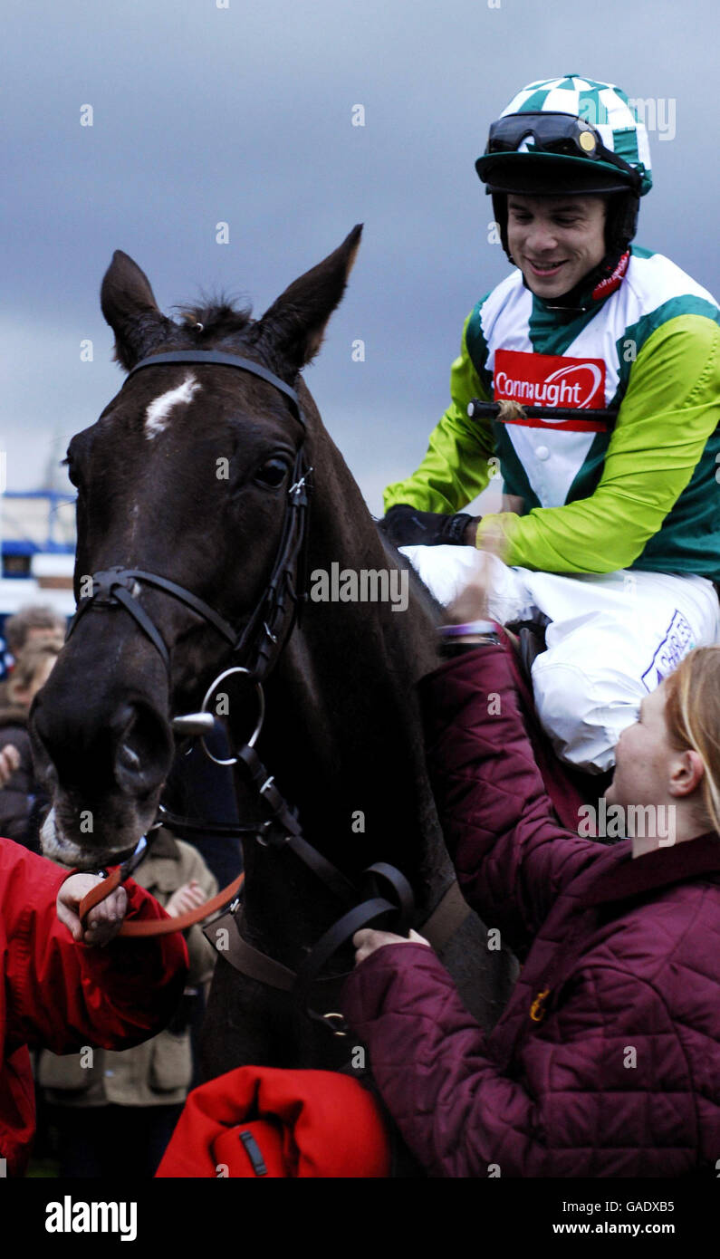 Denman and Sam Thomas after victory in The Hennessy Cognac Gold Cup at ...