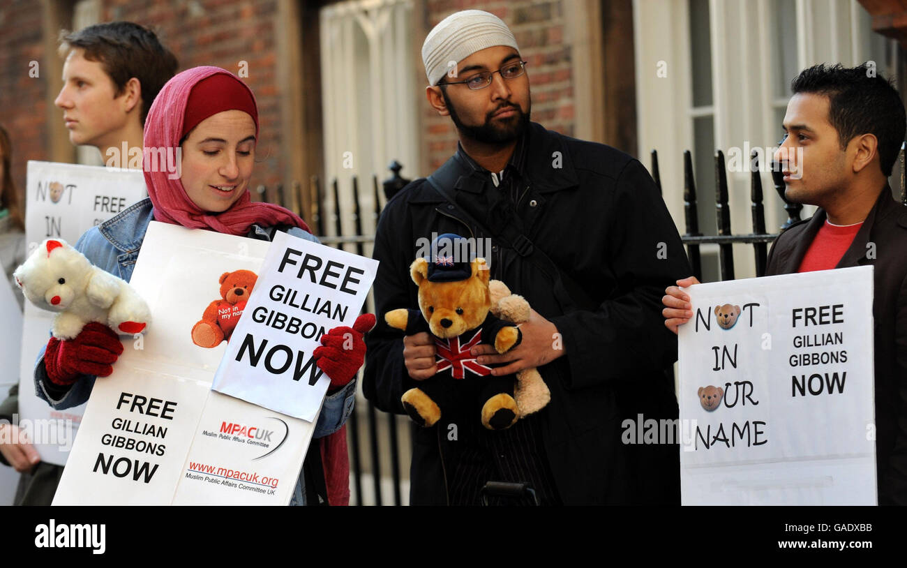 Protesters gather opposite the Sudanese Embassy, central London calling ...