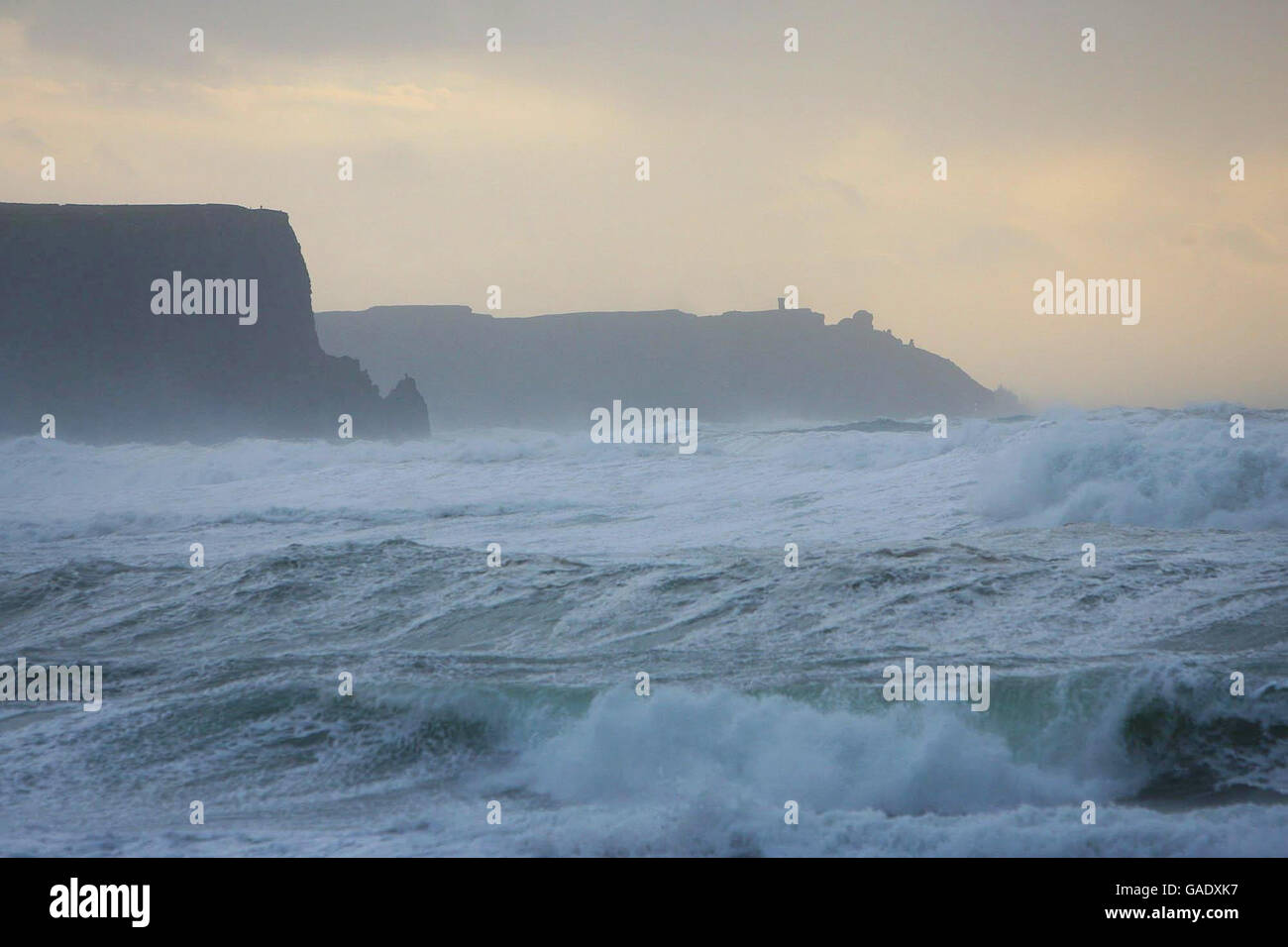 Huge waves lash west coast of Ireland Stock Photo - Alamy
