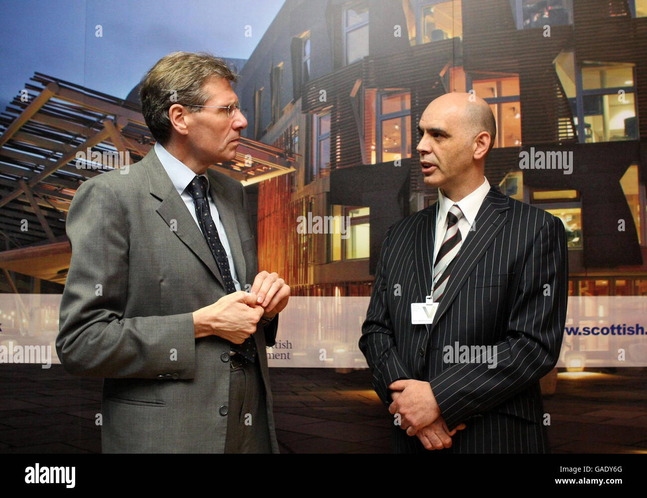 Scottish justice secretary kenny macaskill left talks to joe grant hi ...