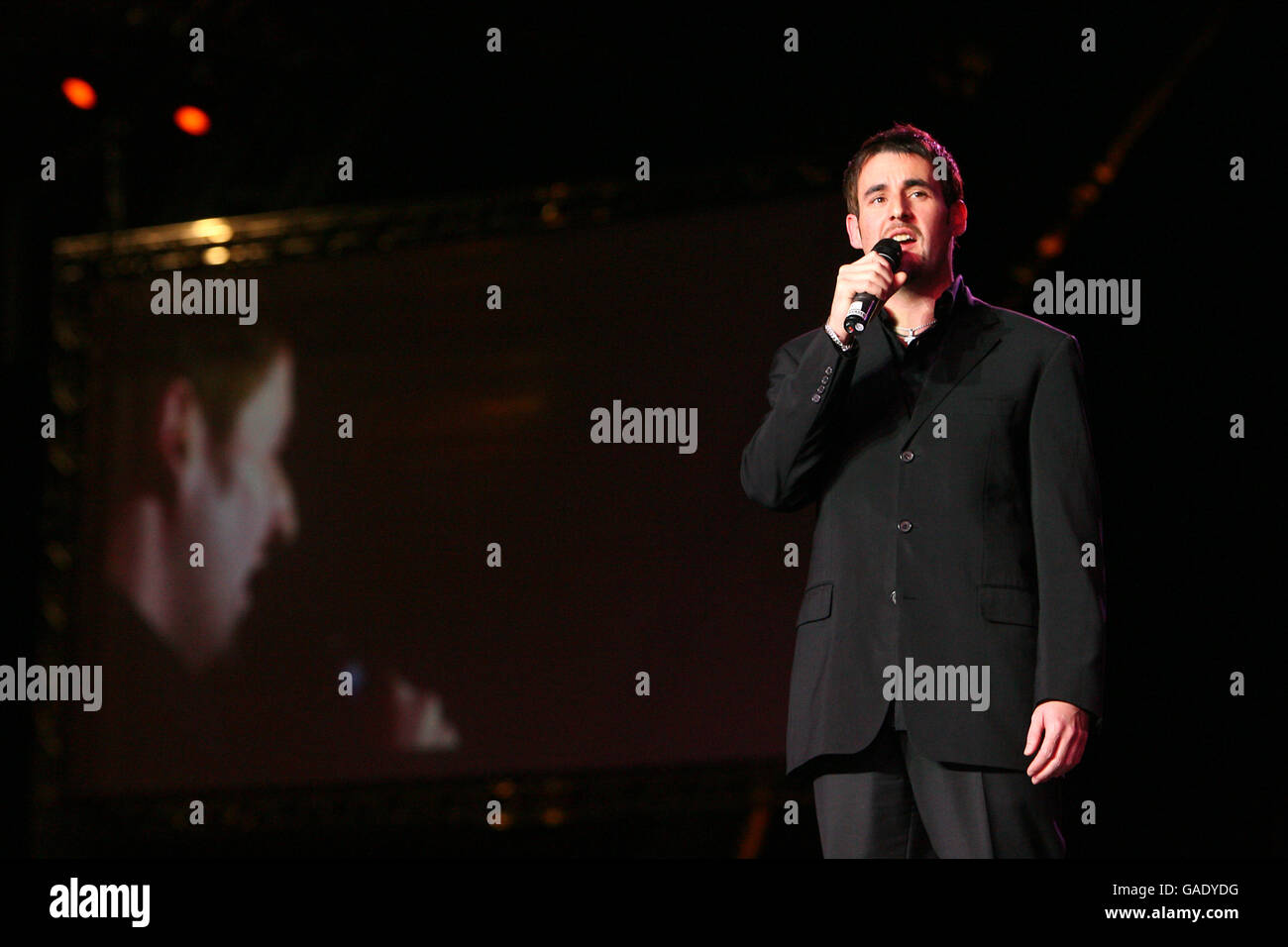Soccer - PFA Gala Dinner - GMEX Centre. Singer Jon Christos entertains ...
