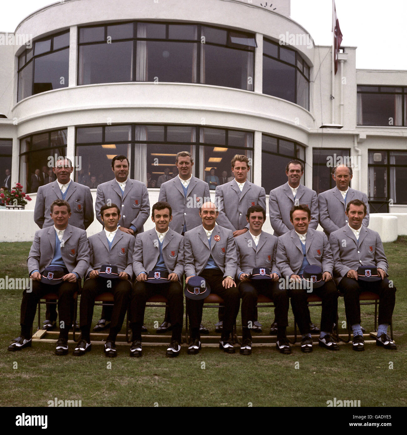 Members of Britain's team for the 1969 Ryder Cup matches at Royal ...