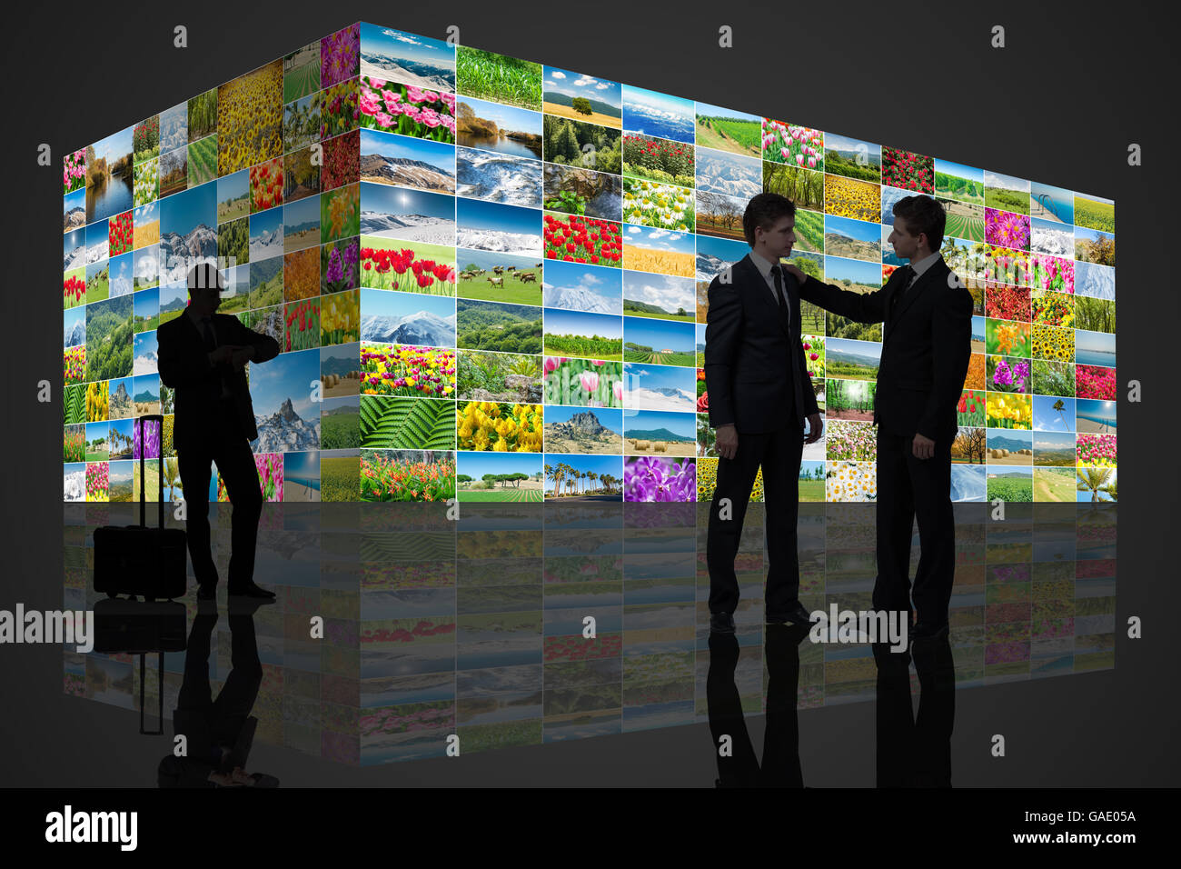 Men against the wall of nature photos Stock Photo - Alamy