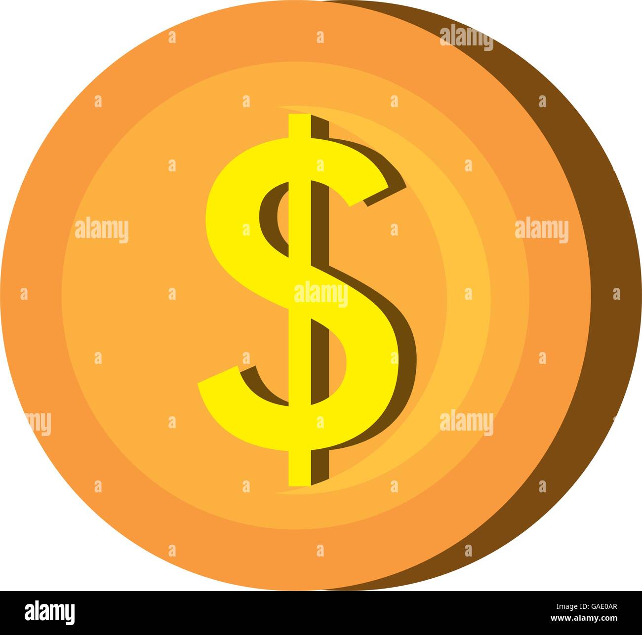 Gold coin isolated icon graphic Stock Vector Image & Art - Alamy