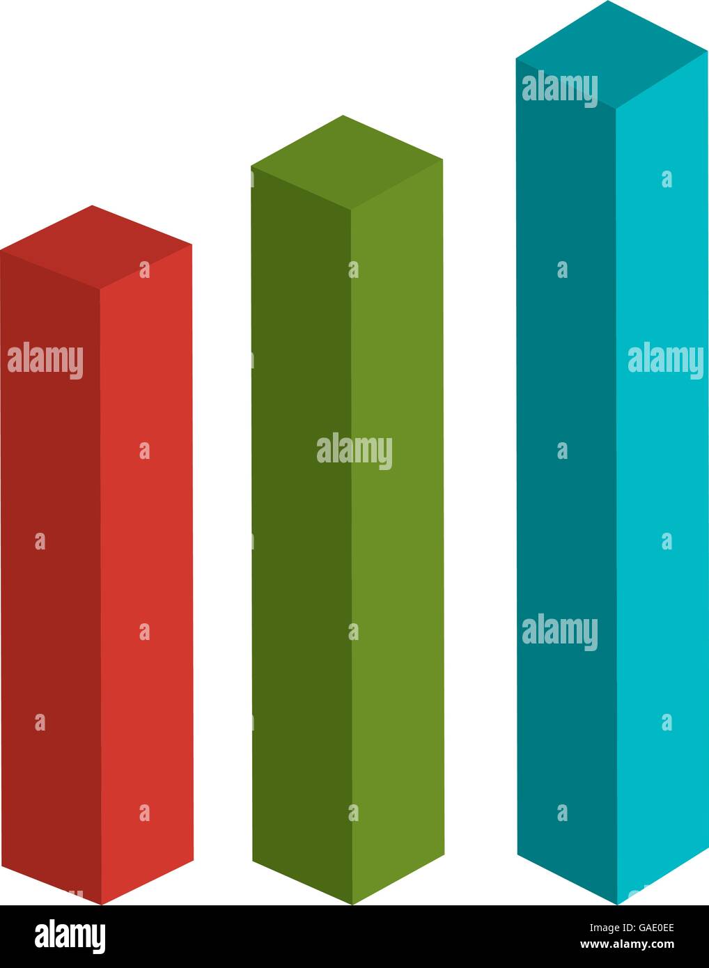 Colorful statistics bars in red, green and blue Stock Vector Image ...
