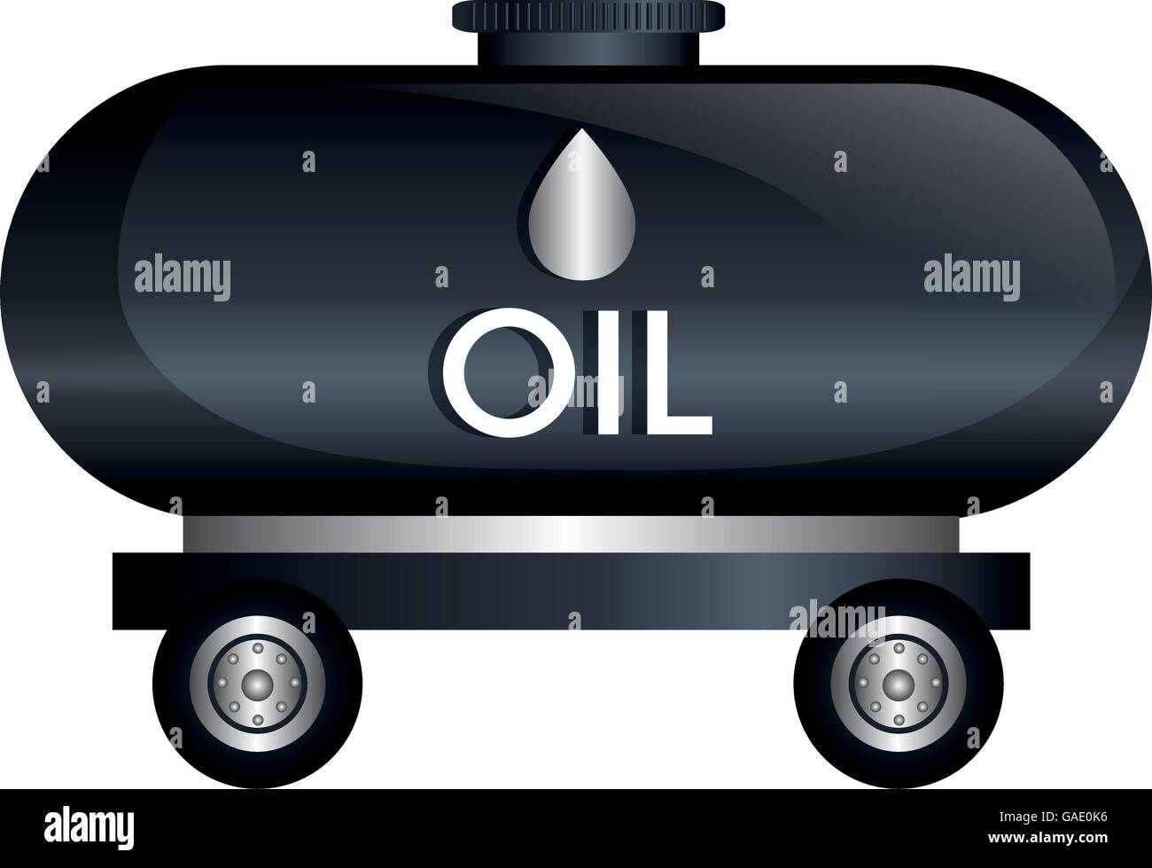 Oil container transport with wheels Stock Vector Image & Art - Alamy
