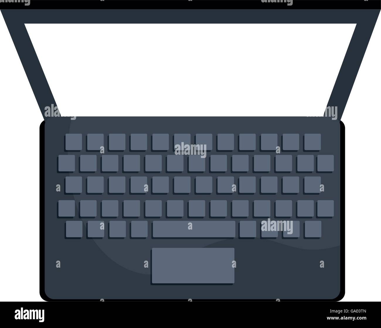 Personal computer laptop device over white Stock Vector Image & Art - Alamy