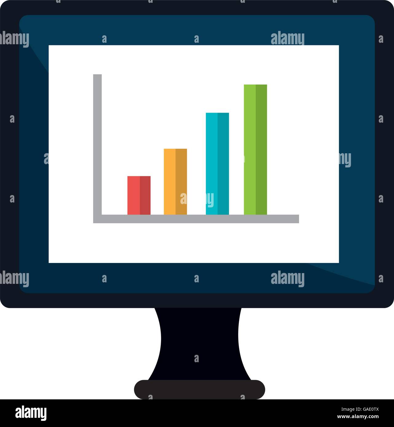 Statistics bars on computer screen hi-res stock photography and images ...