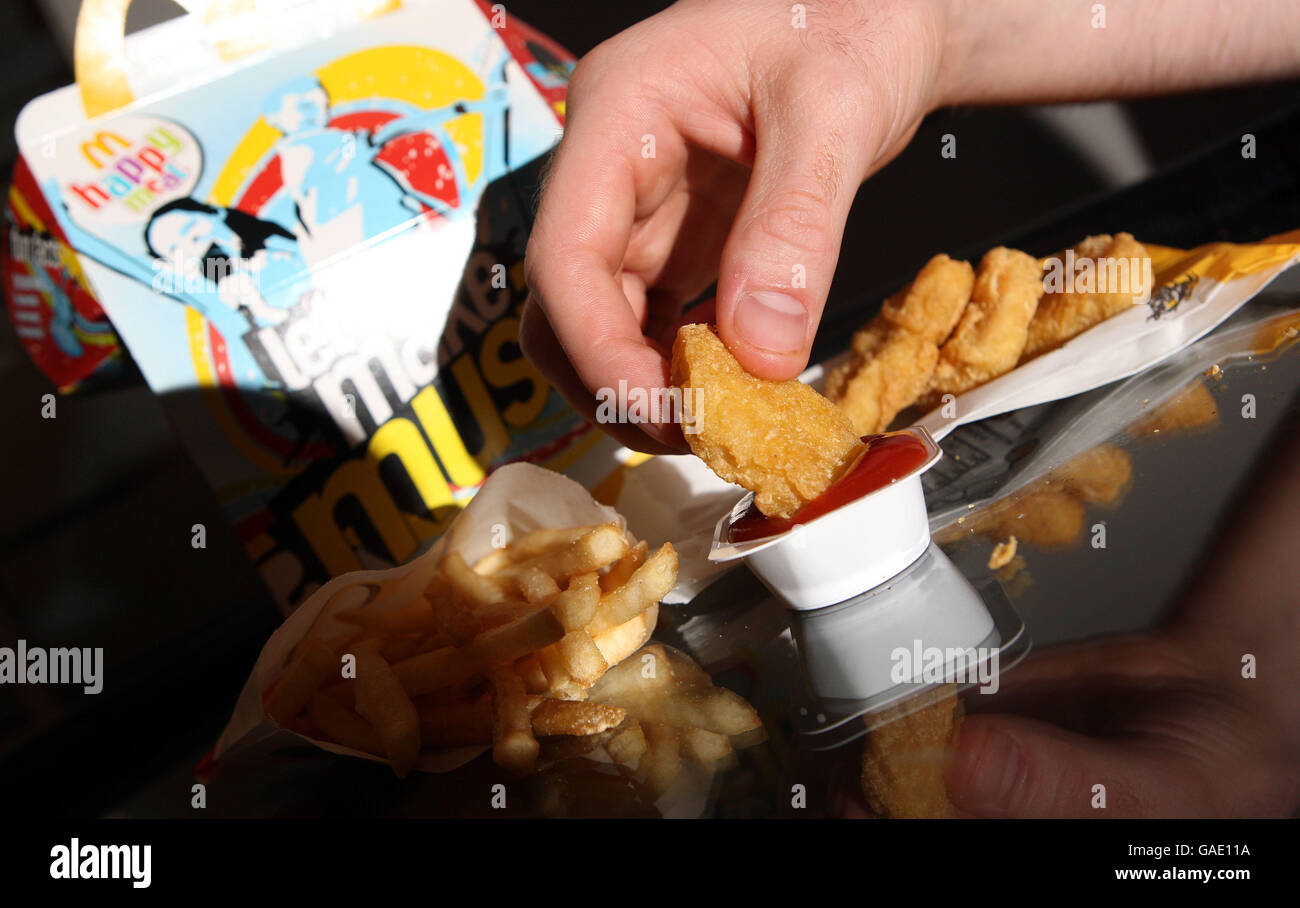 Generic shots of a Chicken Nugget Happy Meal from a McDonalds ...