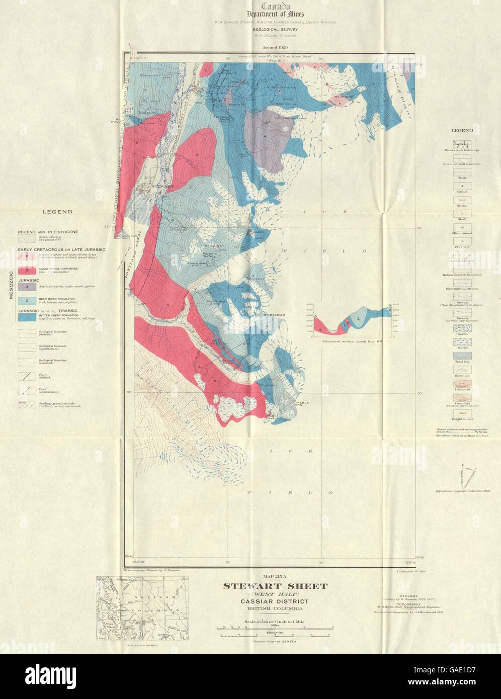Columbia river map hi-res stock photography and images - Alamy