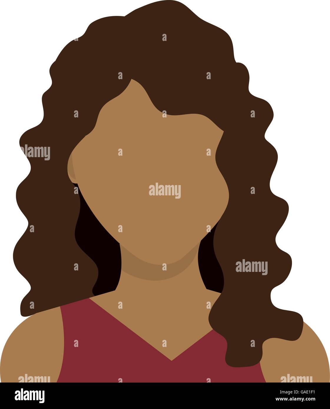 Young woman profile avatar isolated on white Stock Vector Image & Art ...