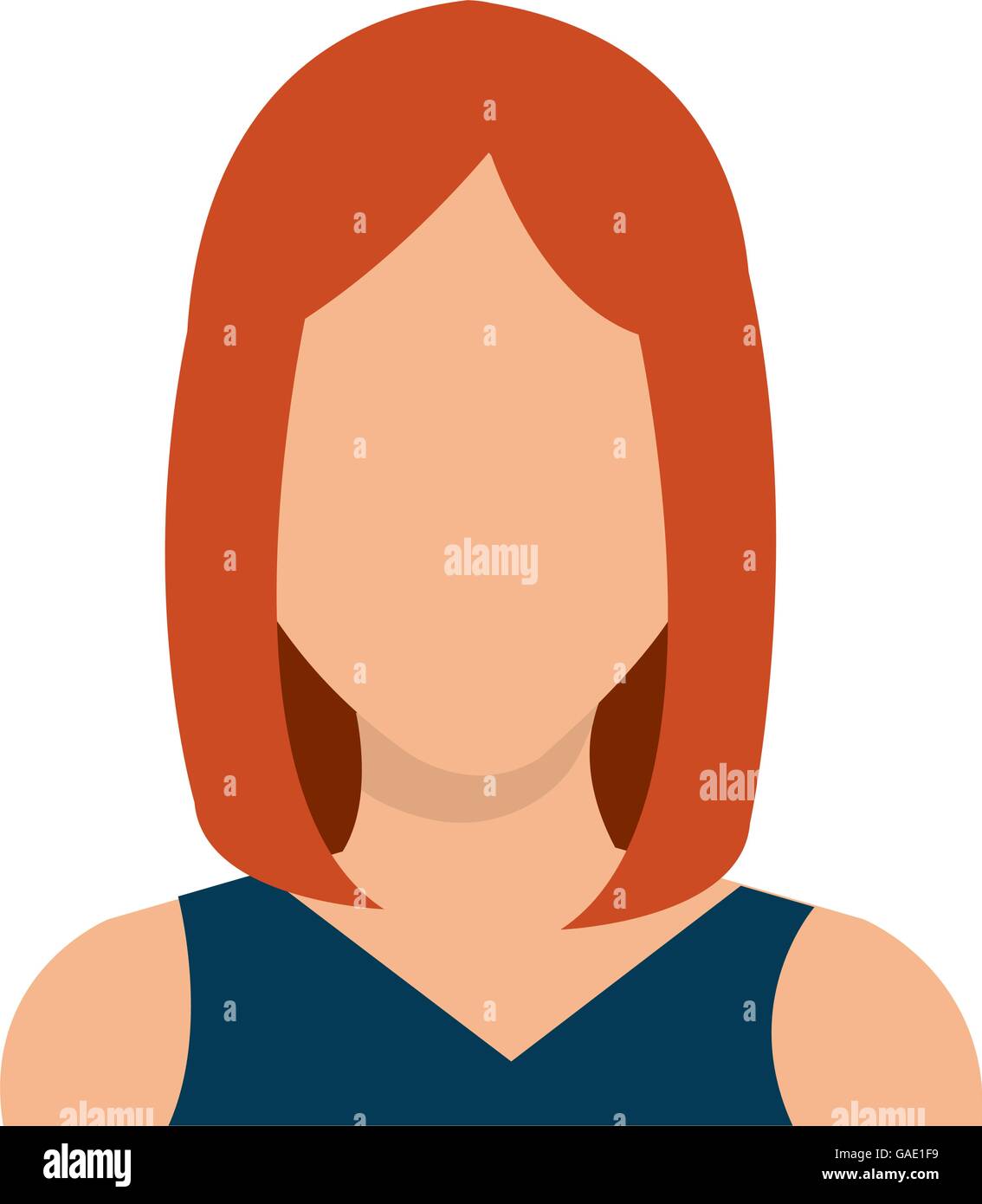 Young woman profile avatar isolated on white Stock Vector Image & Art ...