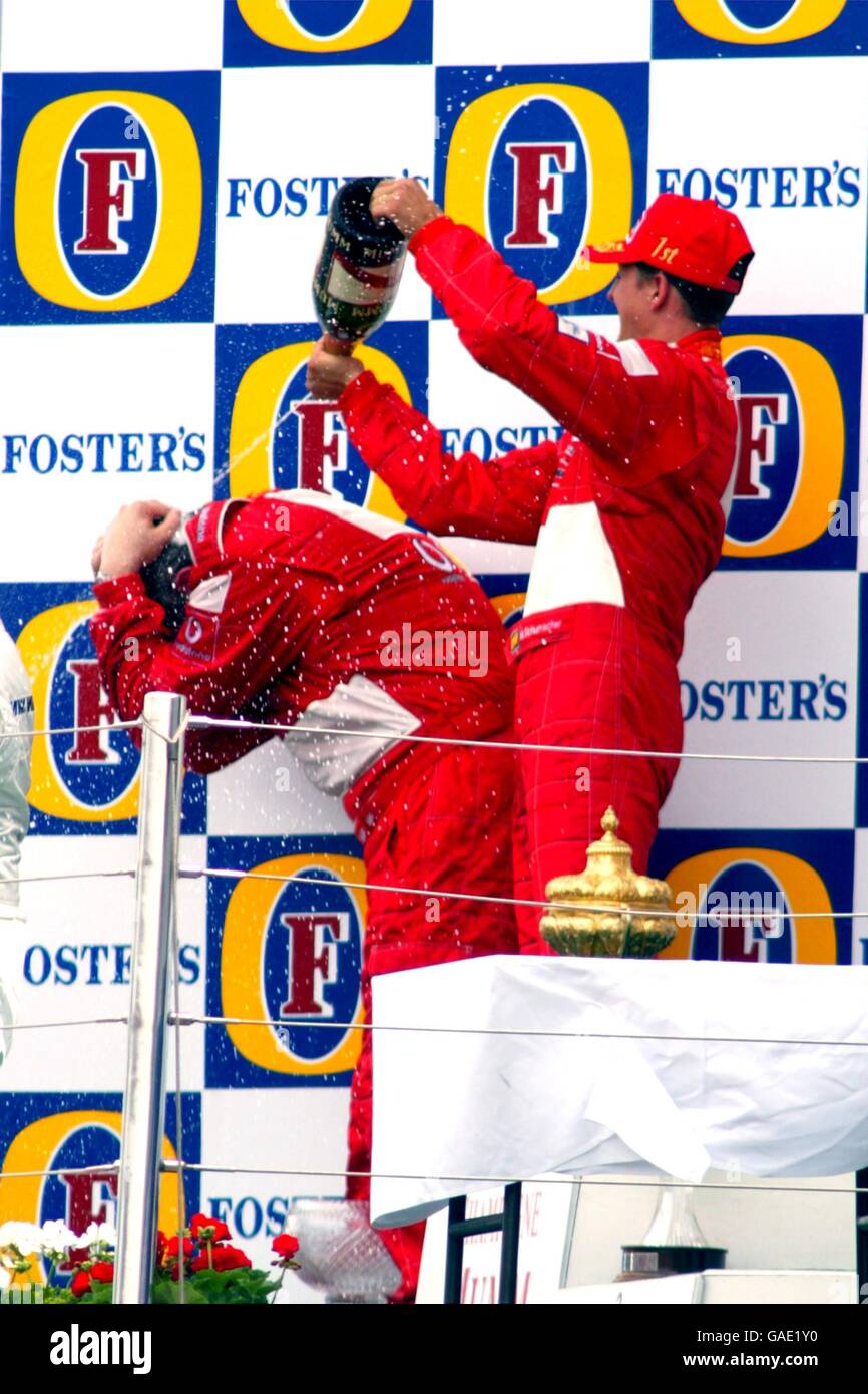 Formula One Motor Racing - British Grand Prix - Race. Ferrari's Michael ...