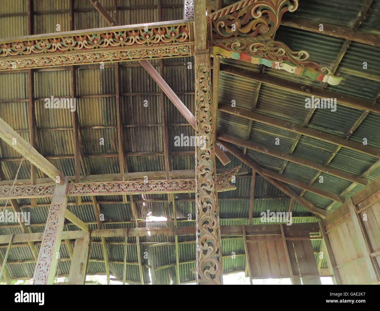 Philippines. 04th July, 2016. Intricate wood carvings are visibly seen ...