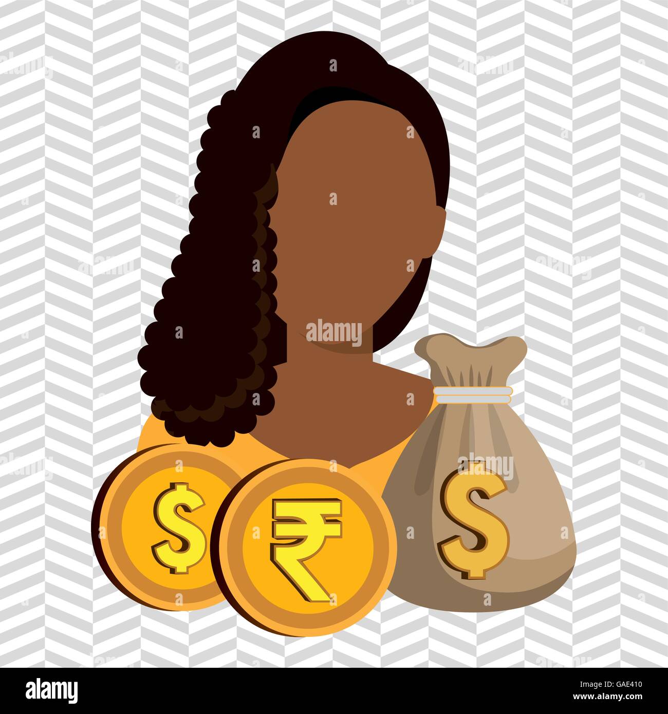 person with dollar and pound sterling isolated icon design Stock Vector ...