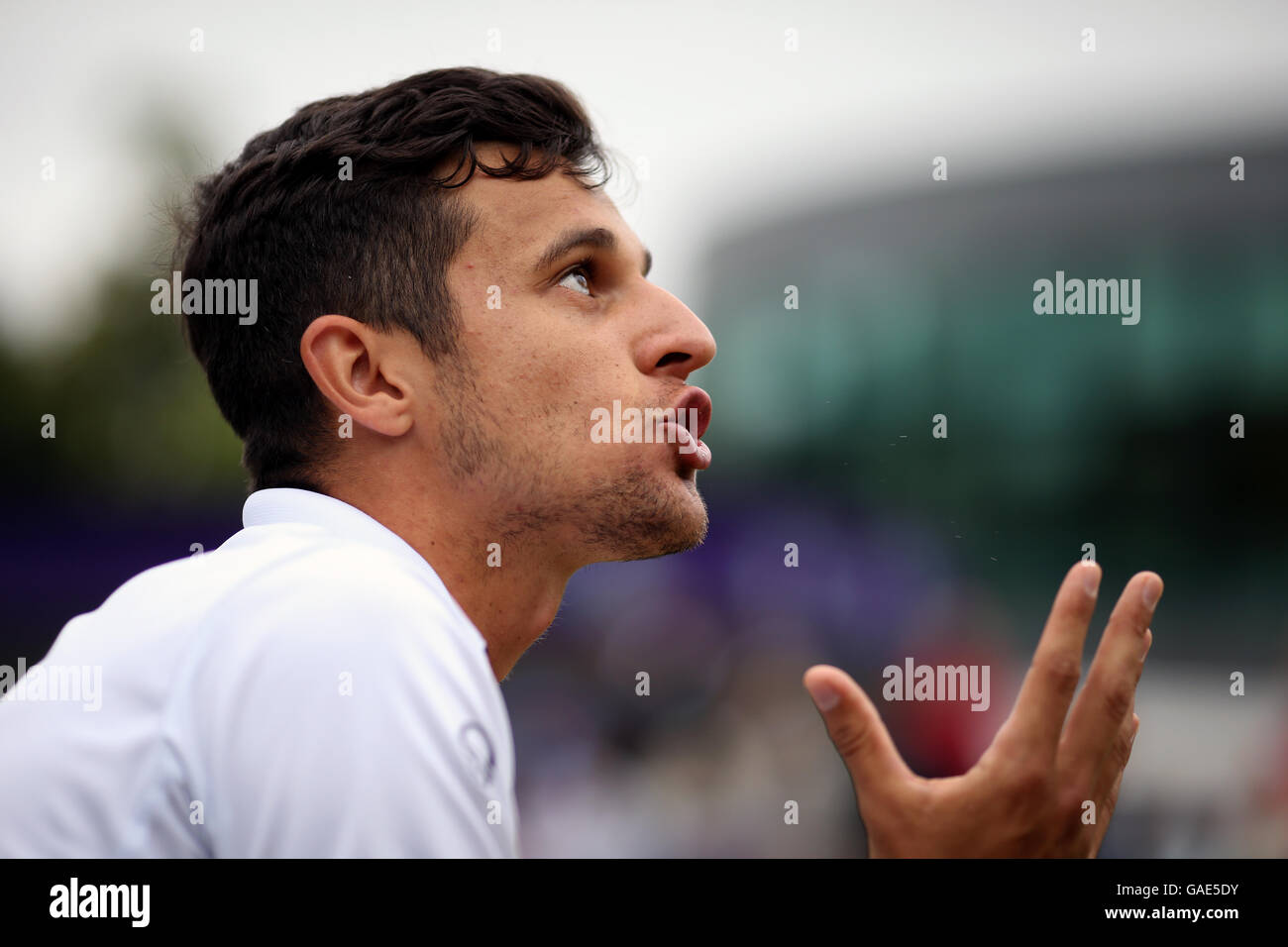 Mate Pavic speaks with Umpire Marijana Veljovic during his doubles ...