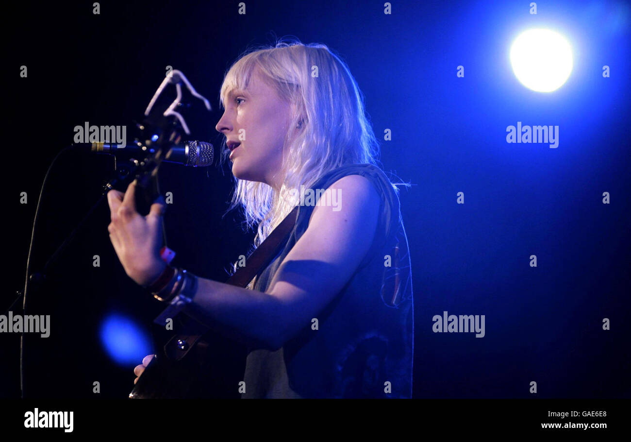 Laura marling performing on stage union chapel in islington hi-res ...
