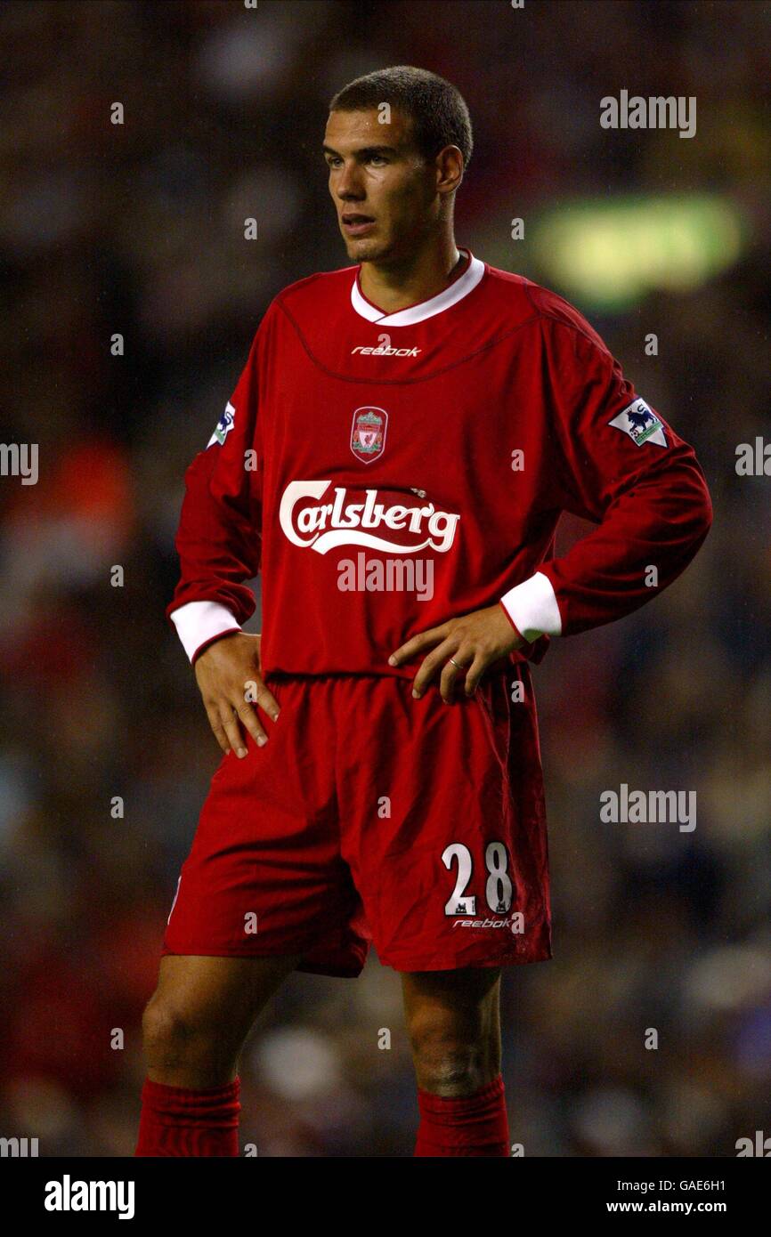 Liverpool's Bruno Cheyrou during the friendly against Lazio Stock Photo ...
