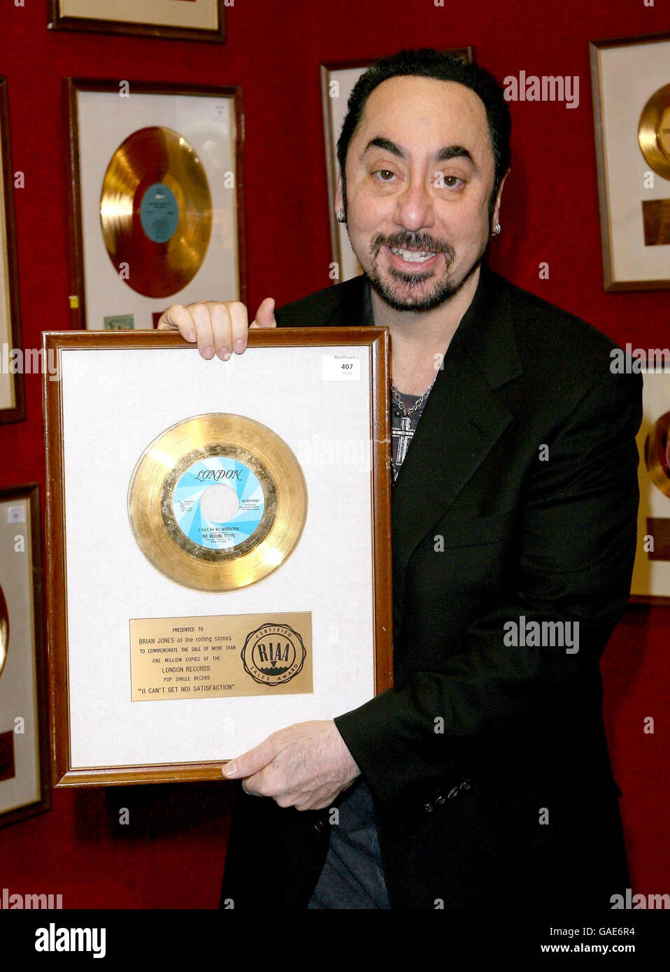 David Gest poses with his Entertainment Collection prior to it's ...