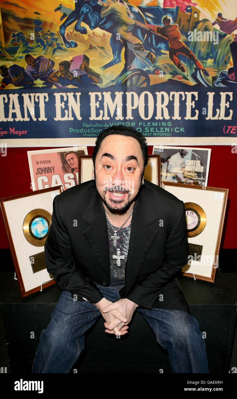 David Gest poses with his Entertainment Collection prior to it's ...