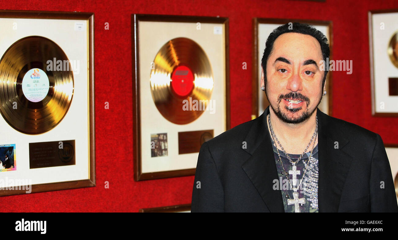 David Gest poses with his Entertainment Collection prior to it's ...