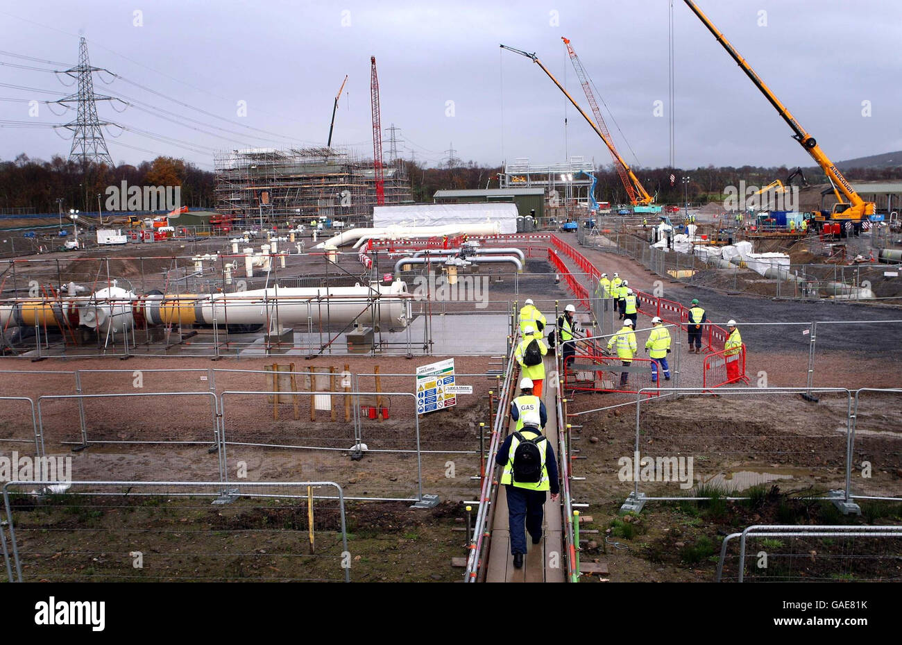 Gas technicians on the Felindre Gas Compression Station site today ...