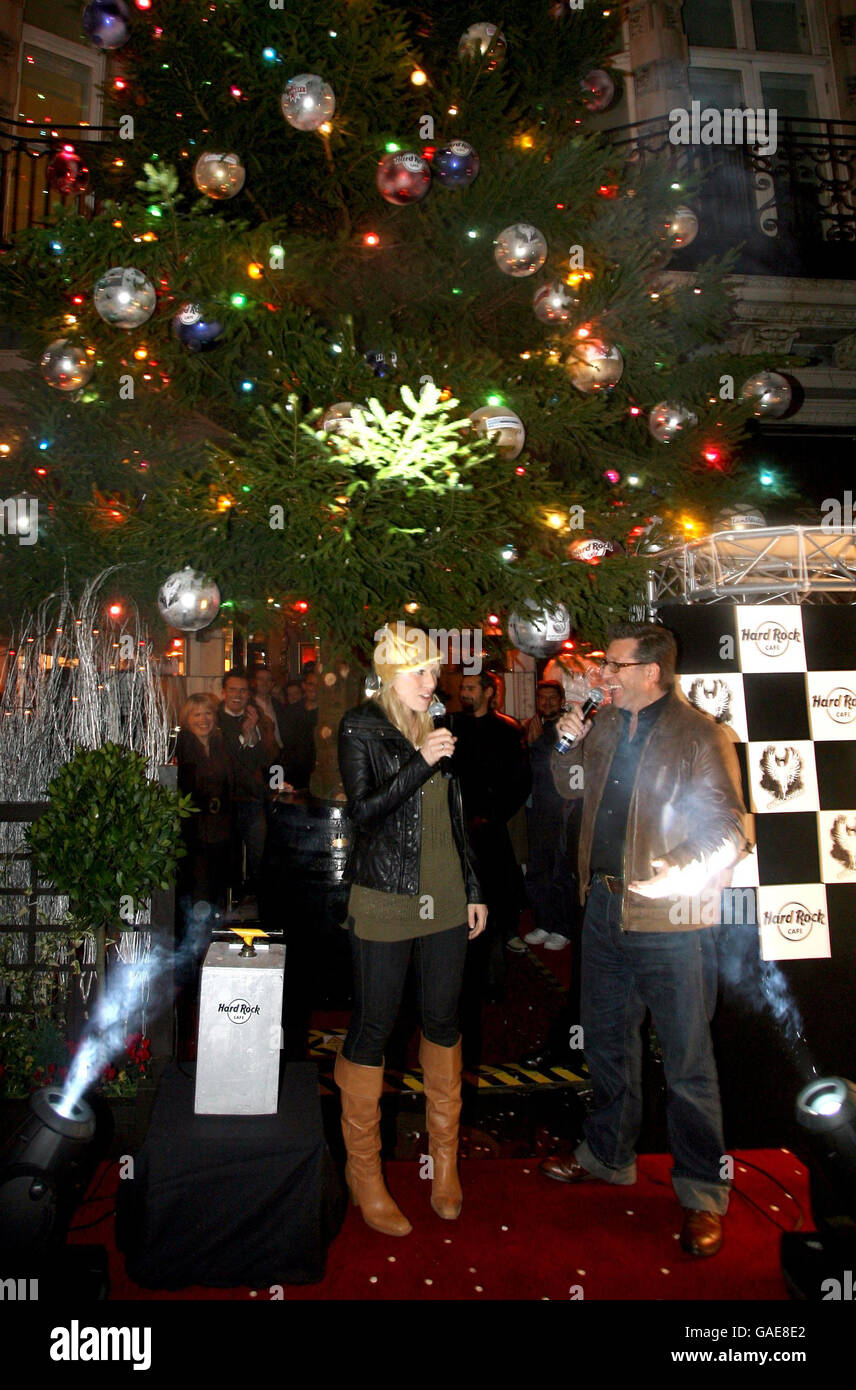 Natasha bedingfield turns on hard rock cafe lights hi-res stock ...