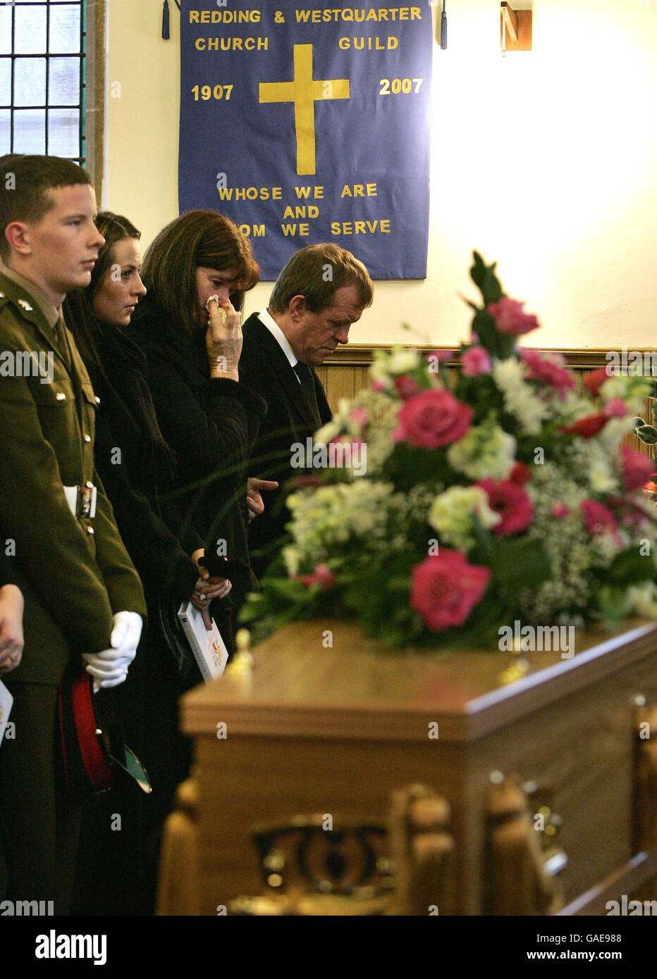 Michael Hamilton (fourth eft), father of Vicky Hamilton, with his wife ...