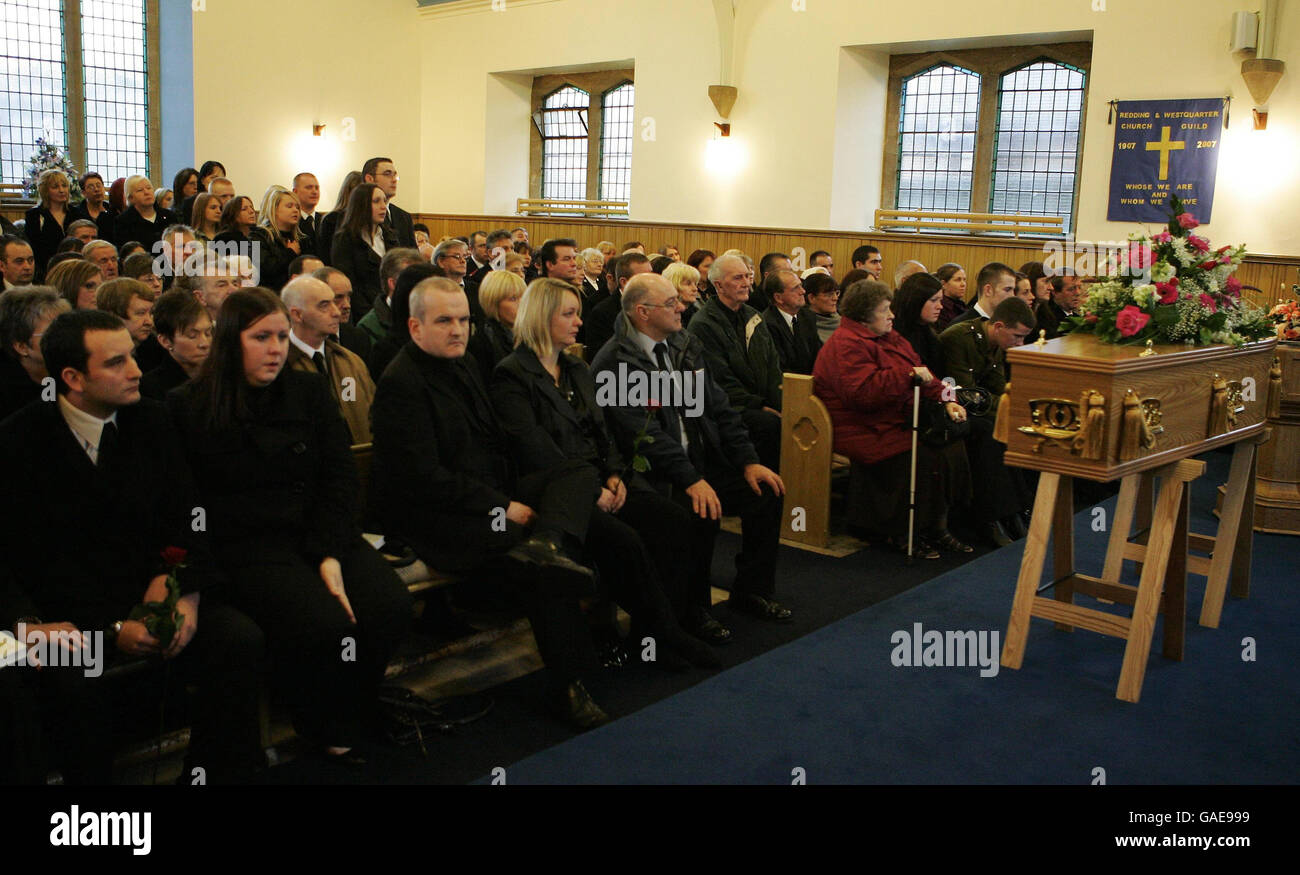 The congregation pictured during the funeral of schoolgirl Vicky ...