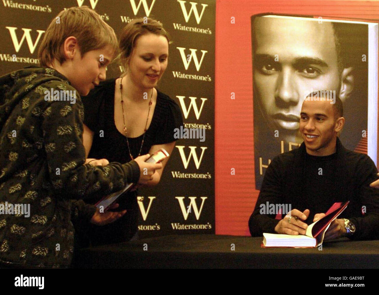 Lewis Hamilton book signing Stock Photo - Alamy