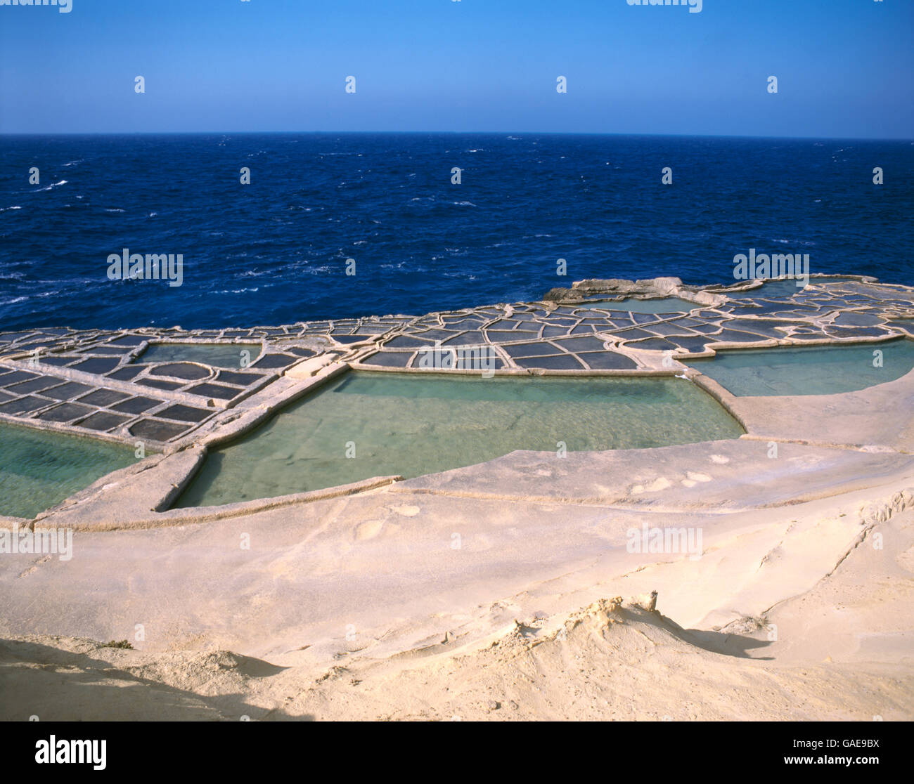 Medieval salt works, San Pawl il-Baħar oder St. Paul's Bay, Malta ...