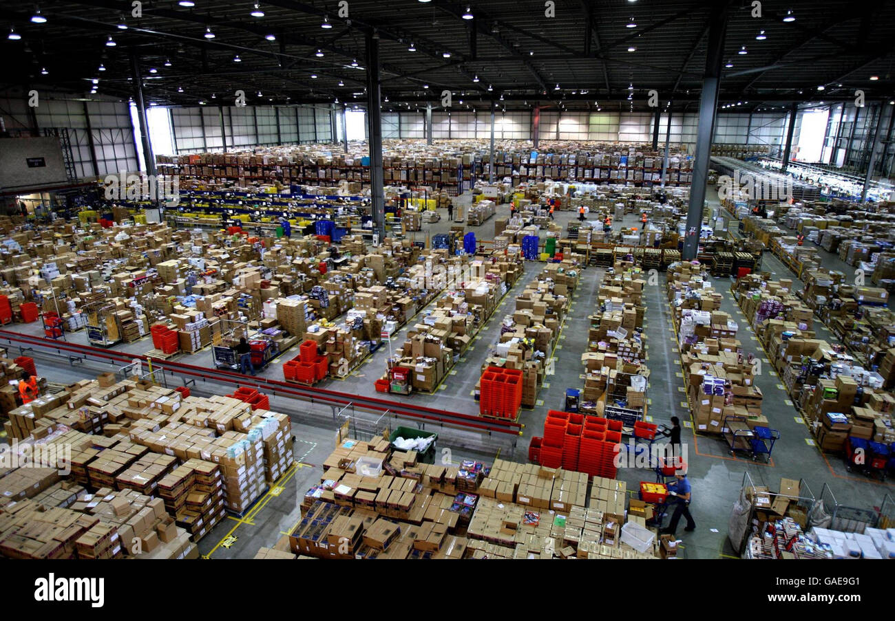 Parcels ready for dispatch at the distribution centre near milton hi ...