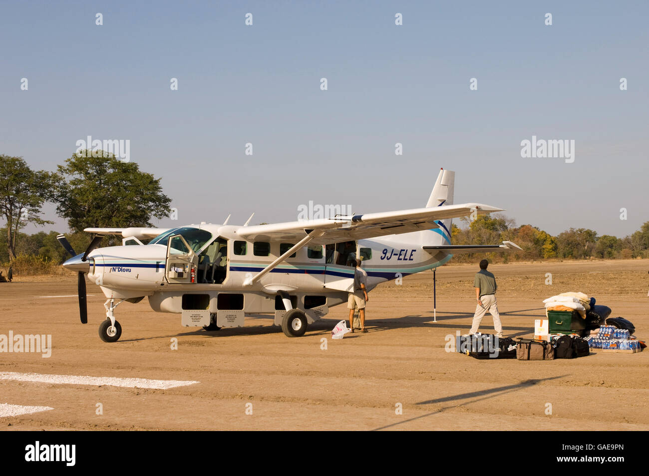 Sefofane flight to Kalamu Tented Camp, South Luangwa National Park ...