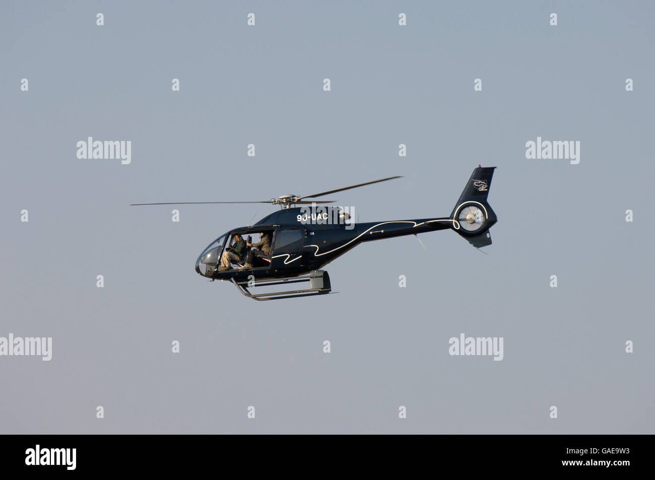 Helicopter safari, Busanga Plains, Kafue National Park, Zambia, Africa ...