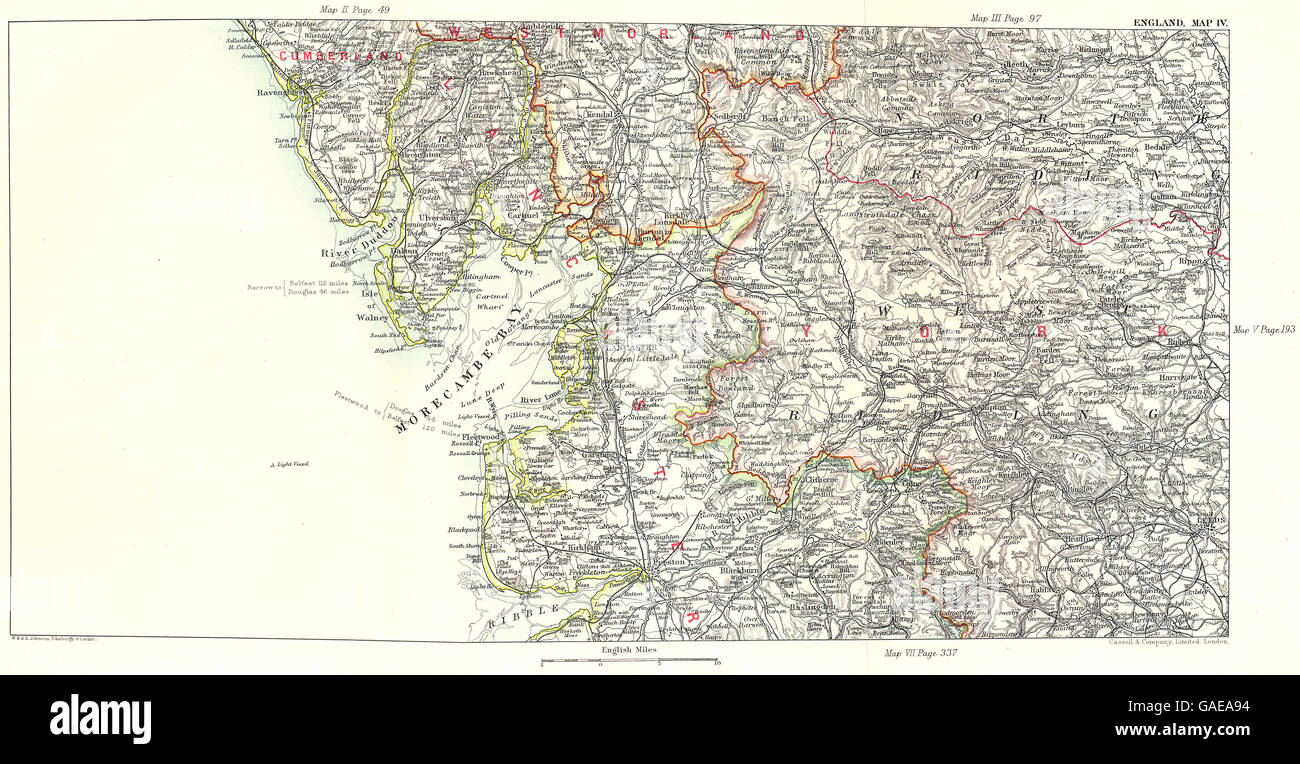 Ribble valley map hi-res stock photography and images - Alamy
