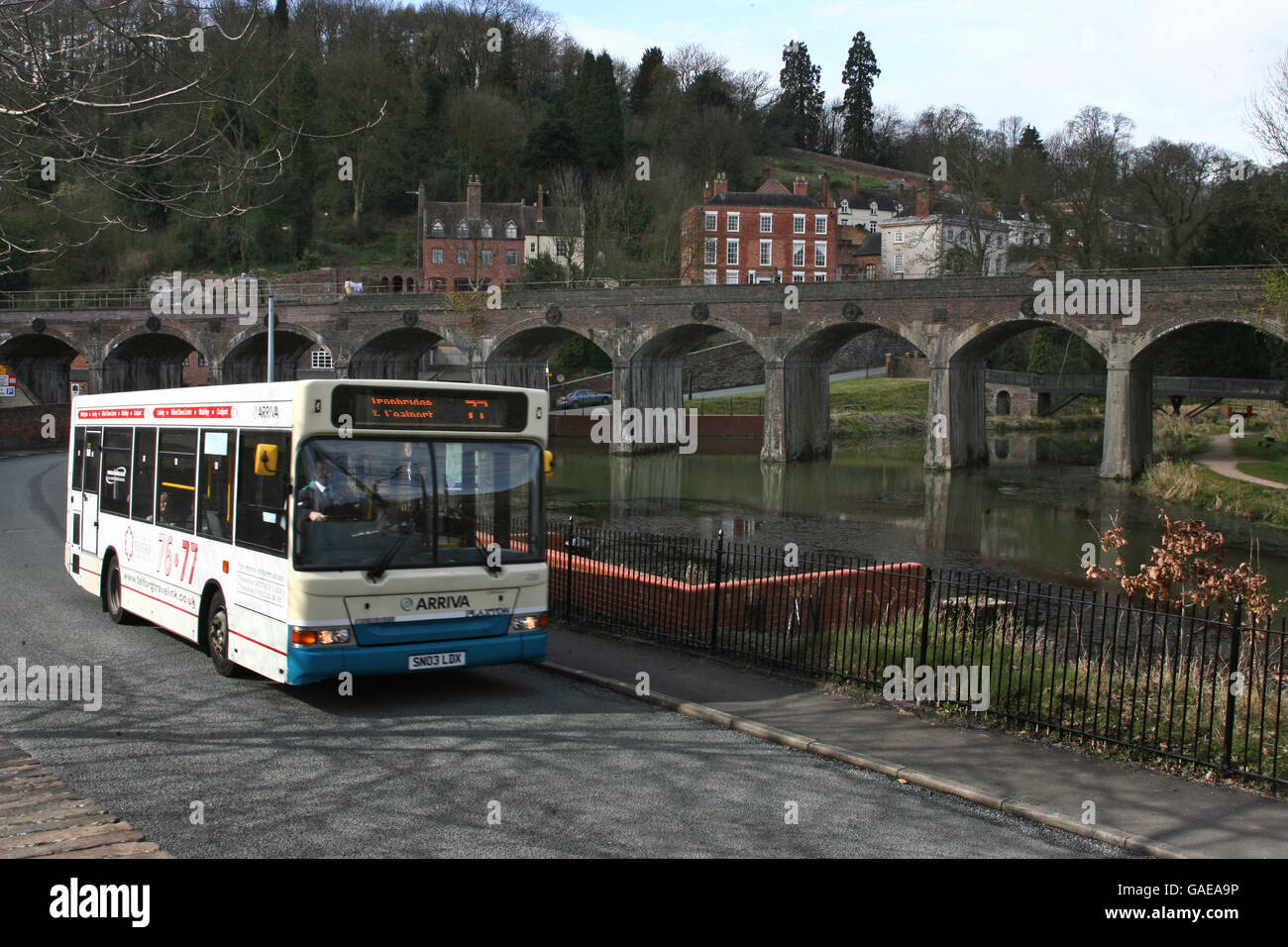 Transport Stock. Rural bus in Coalbrookdale, near Telford Shropshire ...