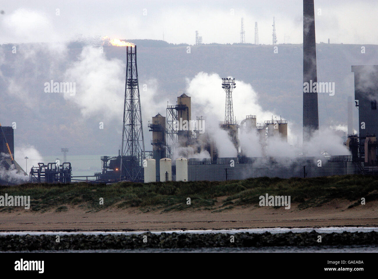 The Corus steelworks at Redcar next to the River Tees Stock Photo - Alamy